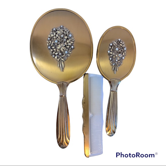 Accessories | Victorian 3pc Faux Pearls Rhinestones Vanity Set | Poshmark